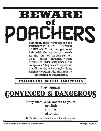 Beware of Poachers - Brooklyn Magazine