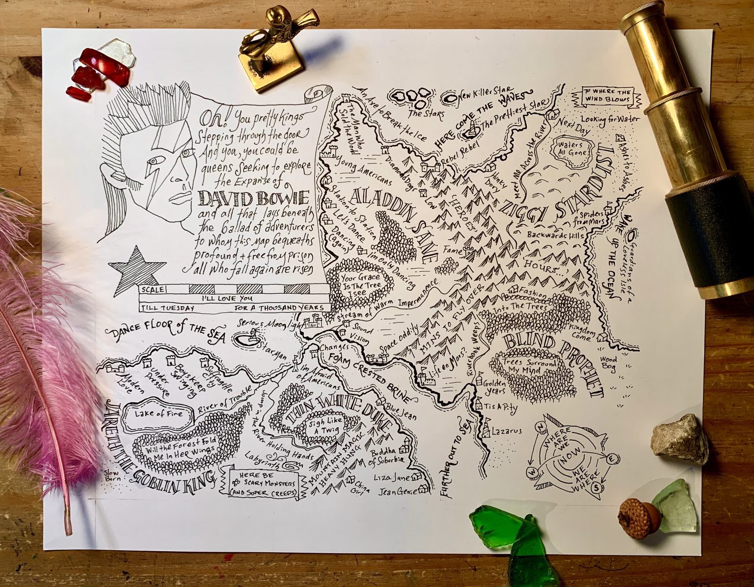 These fantastical maps explore the psychic blueprint of iconic artists ...