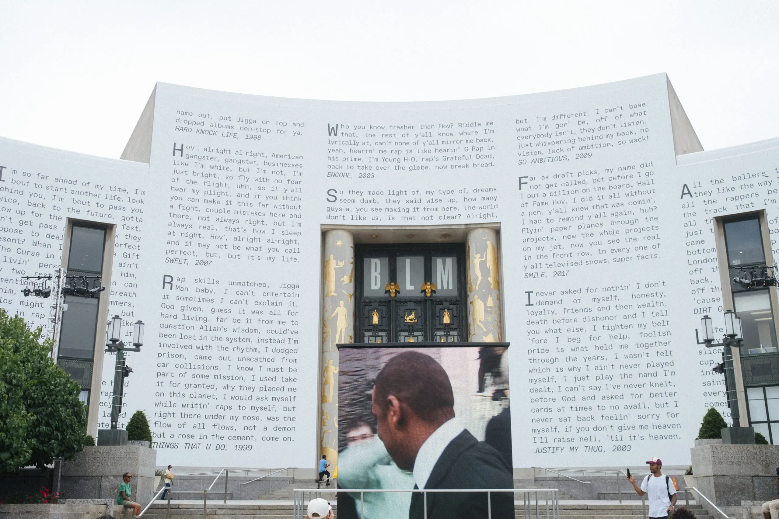 'This is dope ASF': Jay-Z lyrics have been plastered on the Brooklyn ...
