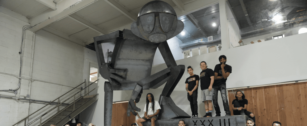 Local legends: Rappin’ Max Robot is now an 18-foot-tall sculpture - BKMAG